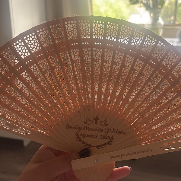 Bulk Sandalwood Graduation Fans With Tassel / Personalized Wooden Fan ...