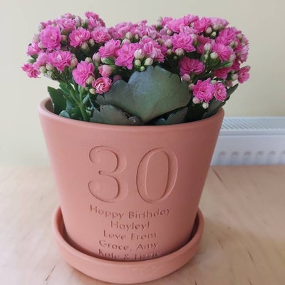 Personalised Birthday Flower Pot - Etsy UK