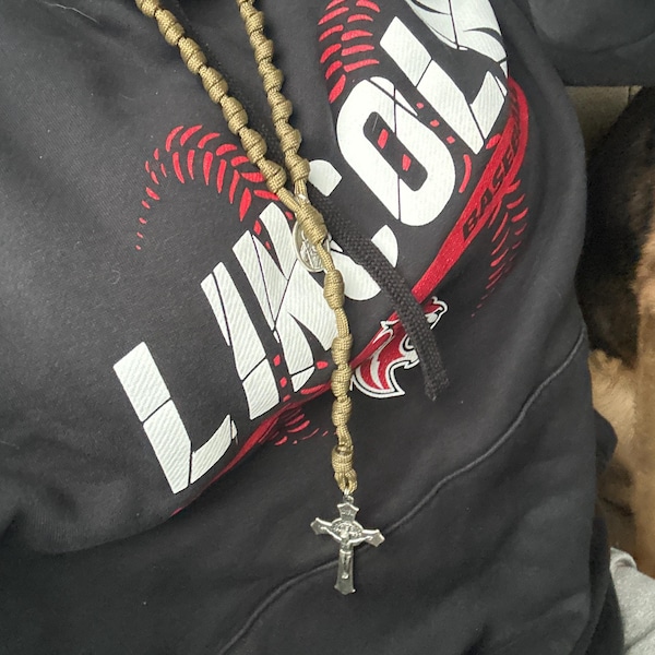 Miniature 9 Crusader Templar Red Cross Anglican Rosary. 6mm Stainless ...