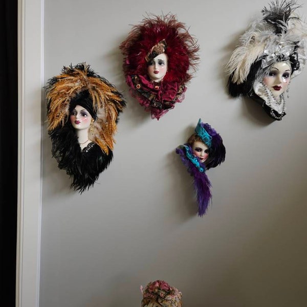 Unique Creations Limited Edition Victorian Lady Face Mask Wall Hanging ...