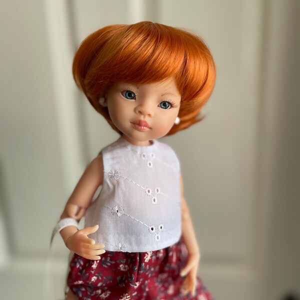 Mohair Yarn Doll Wig With Bangs 5 Colors for Tiny Dolls 3.5-7 Size for ...