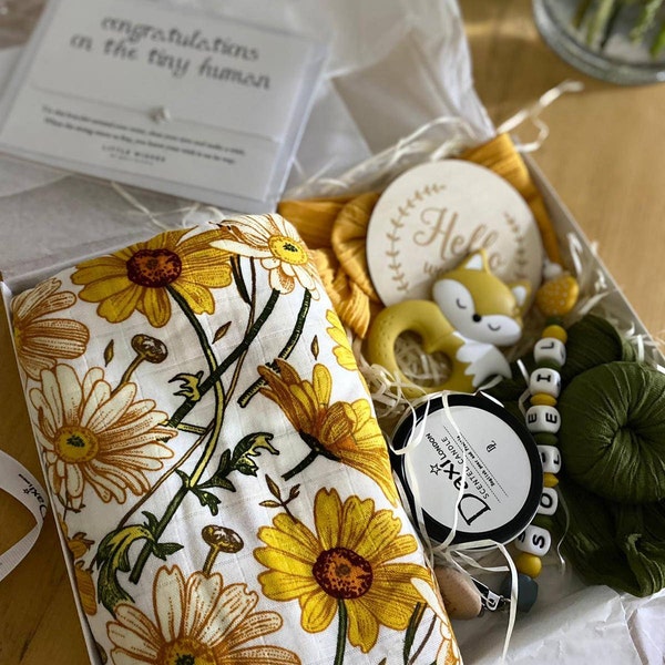 Baby Girl Hamper / Personalised Baby Gift / Baby Shower Gift / Nappy ...