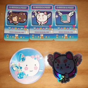 Cute Bee Puppycat Tempbot Vinyl Sticker Set Kawaii Cartoon | Etsy