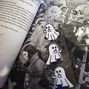 Rude Ghost Bookmarks Cute Bookmarks Spooky Acrylic Bookmark - Etsy