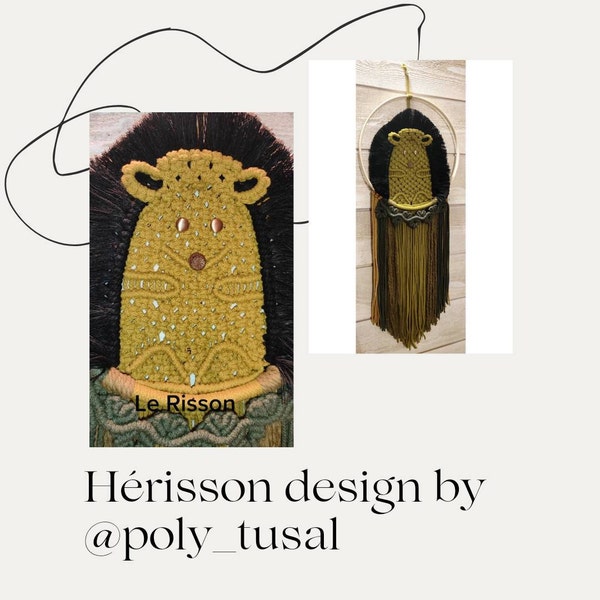 Tutorial PDF for Macrame Hedgehog Pattern| Step by Step Forest Animal Guide| DIY Autumn ...