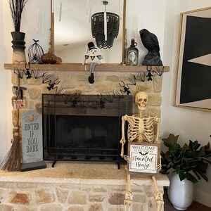 Skeleton Welcome Porch Board | Etsy