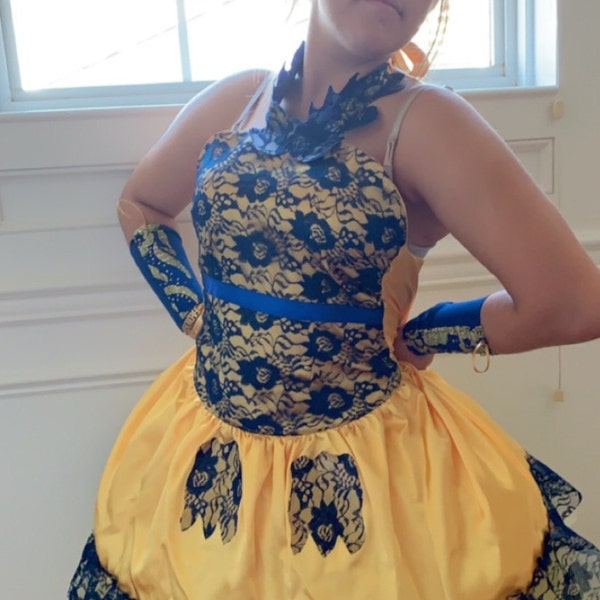 Descendants Girls Dress Costume Mal Descendants 2 Coronation Yellow ...