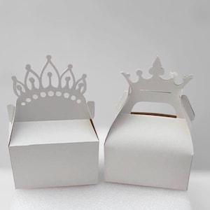 Princess Crown Bow Box SVG Template, Gift Box SVG, Gift Princess Crown ...
