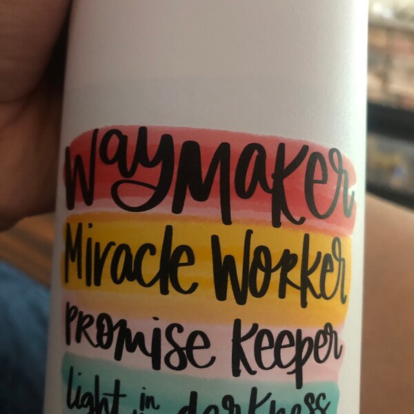 Waymaker Vinyl Sticker - Perfect for Laptops, Tumblers, Journals Faith ...