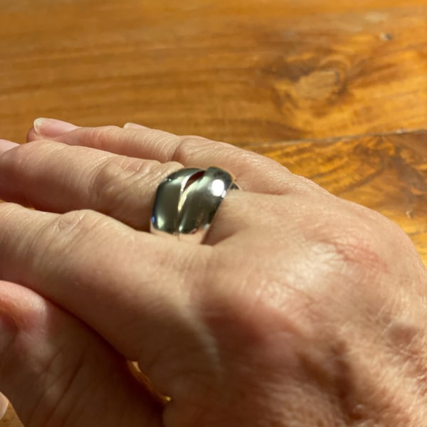 925 Sterling Silver Six Interlocked Ring, 4 Mm Band, Multi Band Rings ...