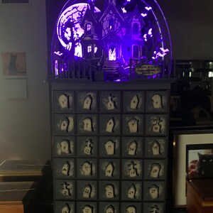 Personalized Halloween Countdown Advent Calendar Wooden Light up Zombie ...