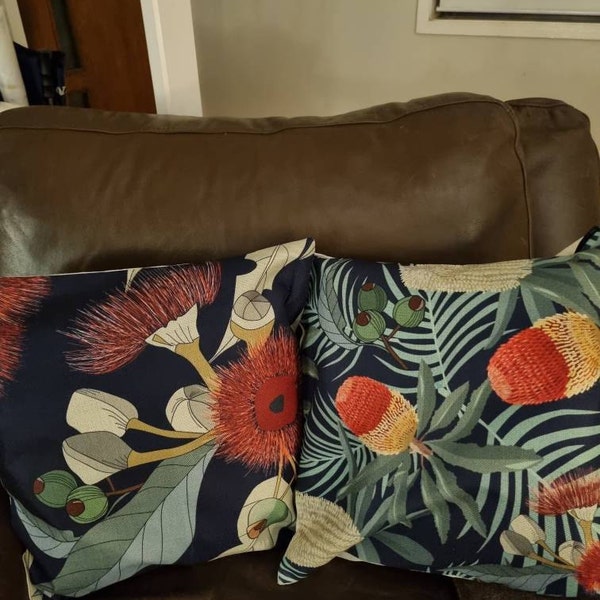 Australian Native Flora- Cushion Covers- Eucalyptus- Gumnut ...