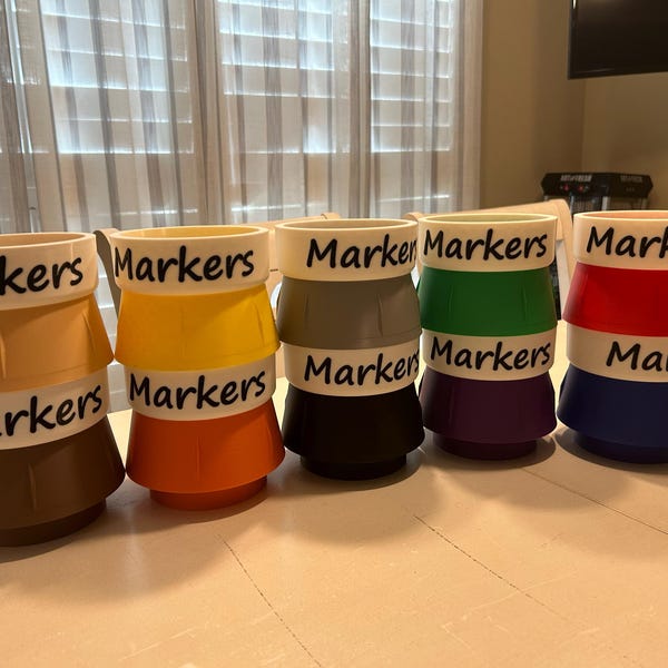 The Dual Sided Pen/pencil Holder for Teachers Desk or Classroom - Etsy