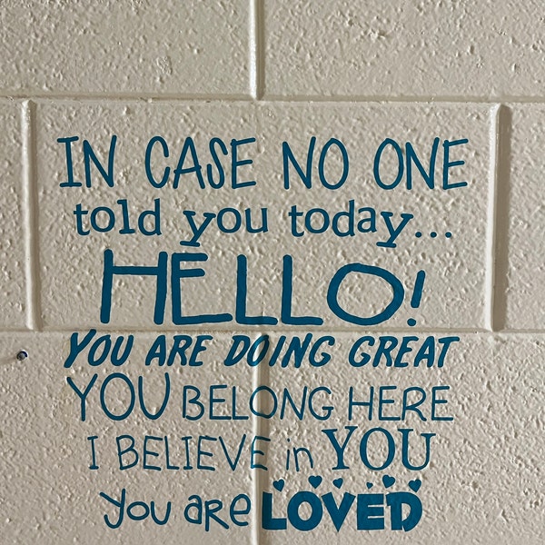 Classroom Door Decal Decor Positive Affirmations in Case No One Told ...