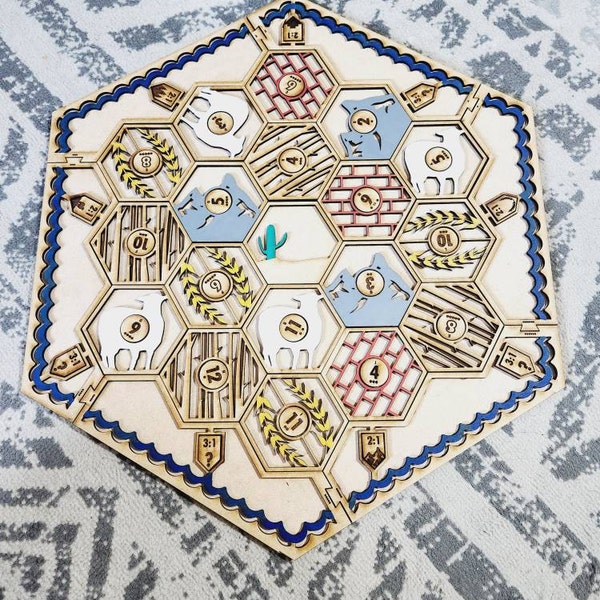 Catan-inspired Boardgame - Laser Template & Glowforge Files - Etsy