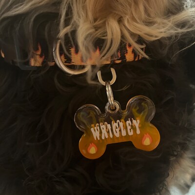 Frosted Pup Tart Resin Dog Tag, Pet Name Tag, Dog Tag Custom, Food Dog ...