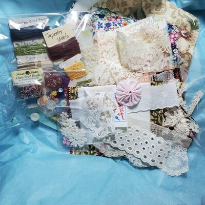 Fabric Flips Belly Bands and Lace Bundle for Junk Journals - Etsy