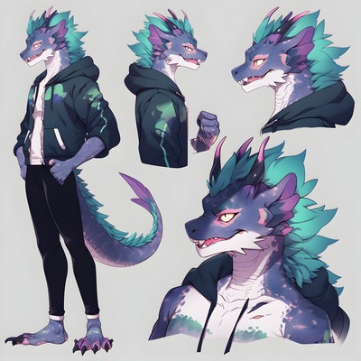 Furry Art Print: Fursona Laptop Print Furry Art Piece Anthro - Etsy