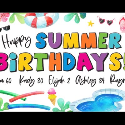 Summer Fun Birthday Banner, Splish Splash Birthday, Everything Summer ...