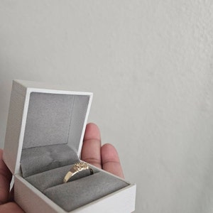 10k Solid Gold Custom Name Double Finger Ring Personalized Two Finger ...