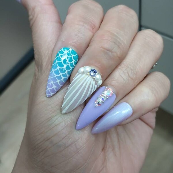 Red White and Blue Star Press on Nails 4th of July Fake Nails American ...