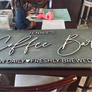 Pallet Sign Coffee Bar Sign Custom Wood Sign 3D Sign - Etsy