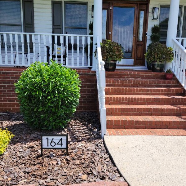 House Number Stake for Yard | Reclaimed Wood House Number Sign for ...