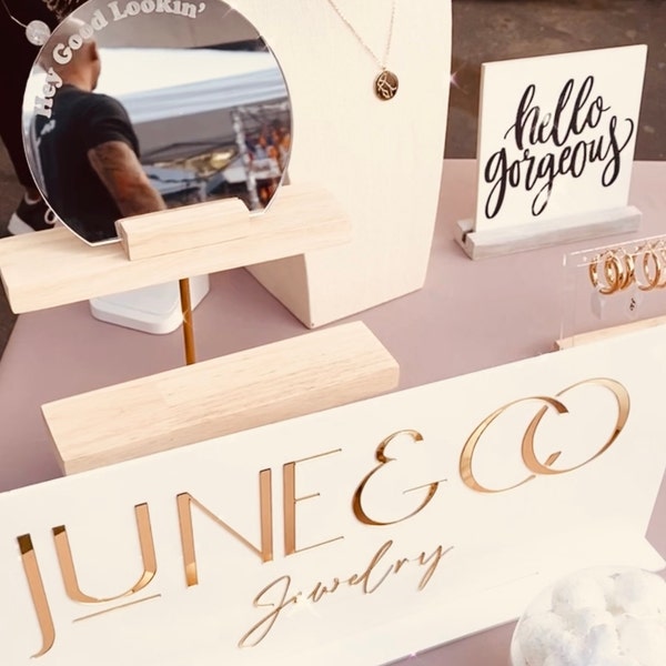 Company Logo Sign, Reception Sign, Business Table Sign, Acrylic Table ...