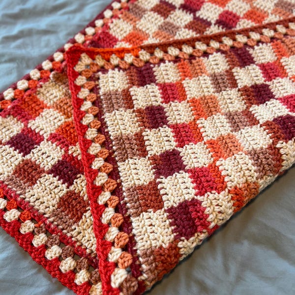 Hazel Checker Blanket CROCHET PATTERN Lovey, Baby, & Throw Sizes ...