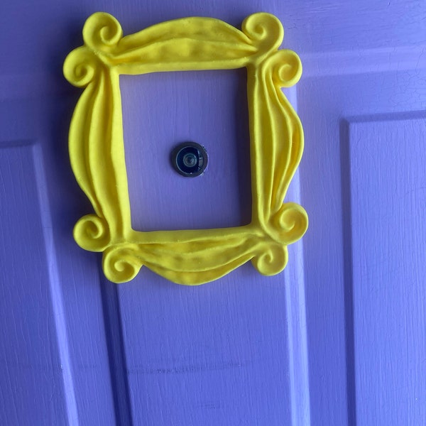 Friends Decor Peephole Frame Gift 6.5"x7.5" Monica Yellow Door TV Show ...