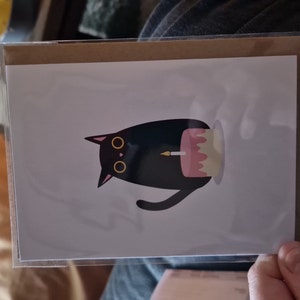 Black Cat Mother's Day Card Card From the Cat Mum Black Cat Card Nan ...