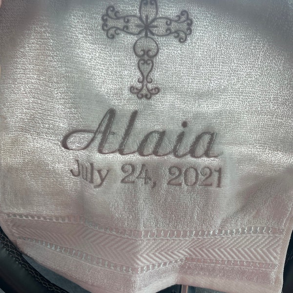 Baptism Towel ~ Christening Towel ~ Baptism Towels ~ Personalized ...