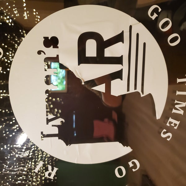 Personalized Name Bar Wall Decal Sticker - Etsy