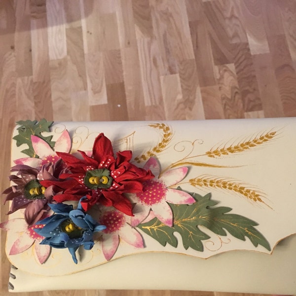 Red Roses Bag,leather Roses Bag,red Rose Purse,rose Lover Gift,designer ...