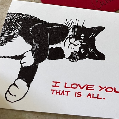 Cat Love CARD - Etsy