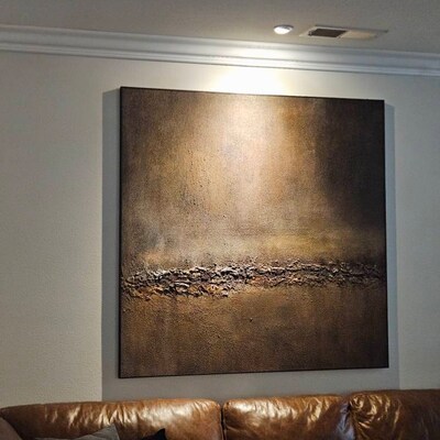 Beige Texture Wall Art, Wabi-sabi Wall Art, Solid Beige Minimalist ...