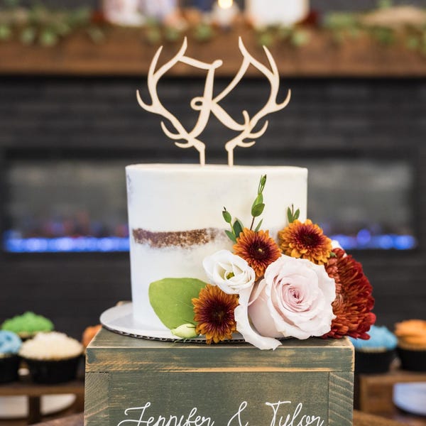 Rustic Handcrafted Personalized Cake Stand - Custom Engraved Wooden ...