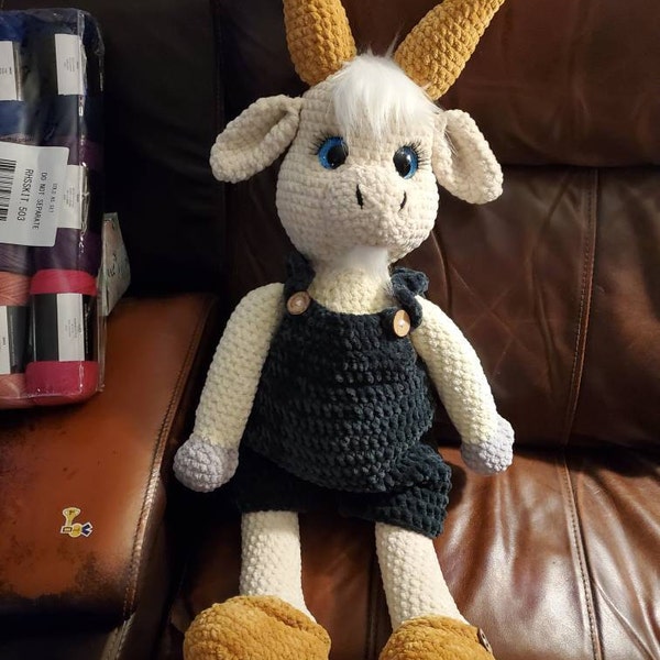 Crochet Goat Pattern: Amigurumi Stuffed Animal Toy (PDF Pattern ...