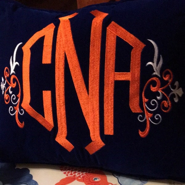 Large Point 3 Letter Monogram Machine Embroidery Font Alphabet - 3 ...