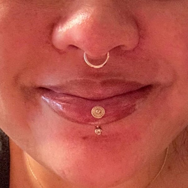 18k Solid Rose Gold Septum Clicker Ring/daith Earring/rook/nose Ring ...