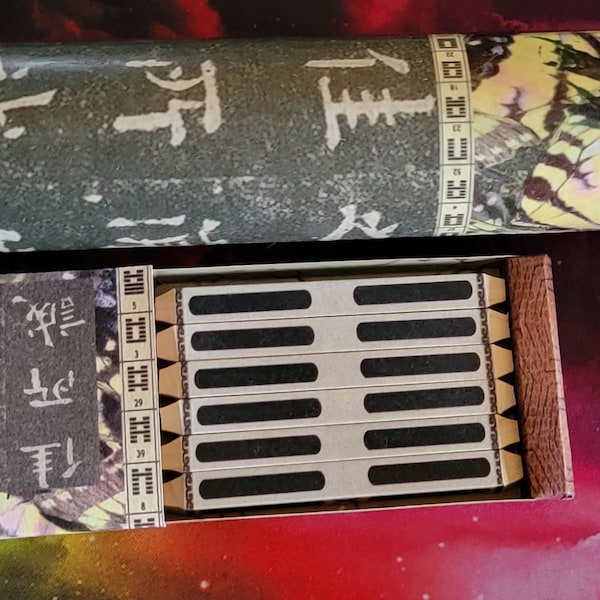 I Ching Hexagram Yao Staves for Consultations: in Yarrow Pattern Box - Etsy