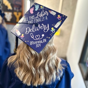 READY TO SHIP Graduation Cap Topper, Grad Cap Cover, Therapist ...