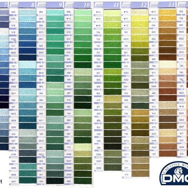 Printable DMC Thread Color Chart Tracker Inventory Sheet - Etsy