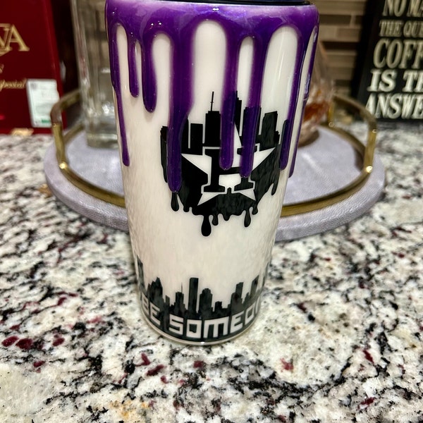 Houston Drip Be Someone Skyline White Tumbler - Etsy