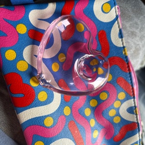 Glass Heart Pipe Girly Pipe Love Girls Gift Unique Pipe Hand Pipe Bowl ...