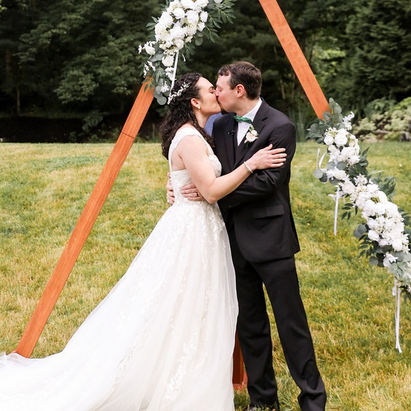 Wood Triangle Wedding Arch | Boho Wedding Triangle Arch | Modern ...