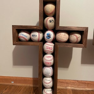 Cross Baseball Display Case - Etsy