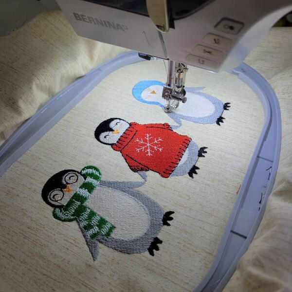Penguins Machine Embroidery Designs - Etsy