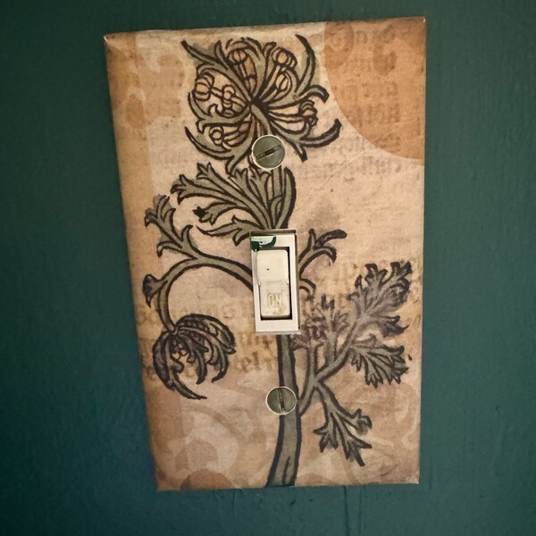 Medieval Flower Light Switch Cover Outlet Print Kitchen Bedroom Home ...