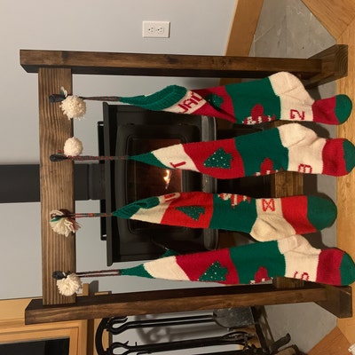Wood Christmas Stocking Holder Stand - Etsy